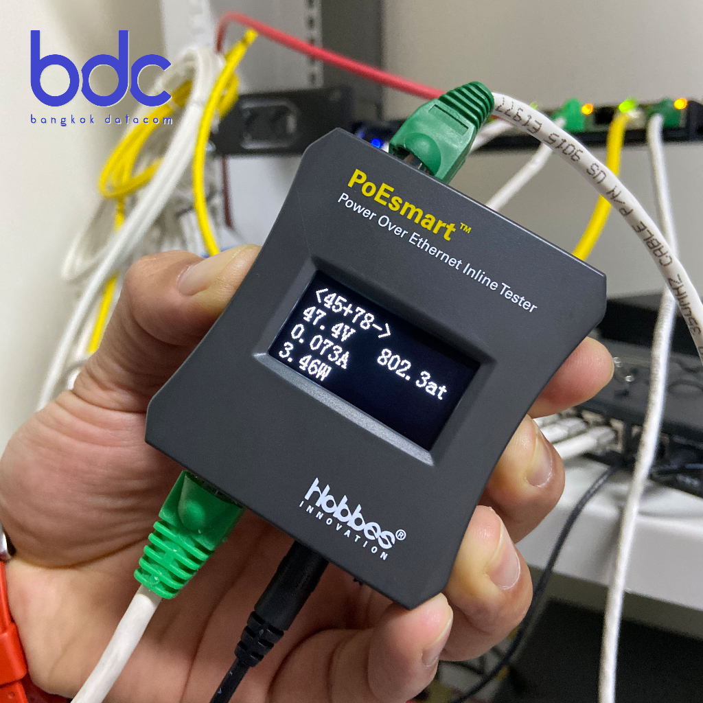พร้อมส่ง‼️ PoE Smart เครื่องทดสอบกำลังไฟฟ้า PoE Tester Inline ***สินค้า ...