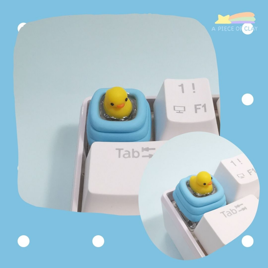 Rubber duck keycap handmade อ่างแบบสีเดียว | Shopee Thailand