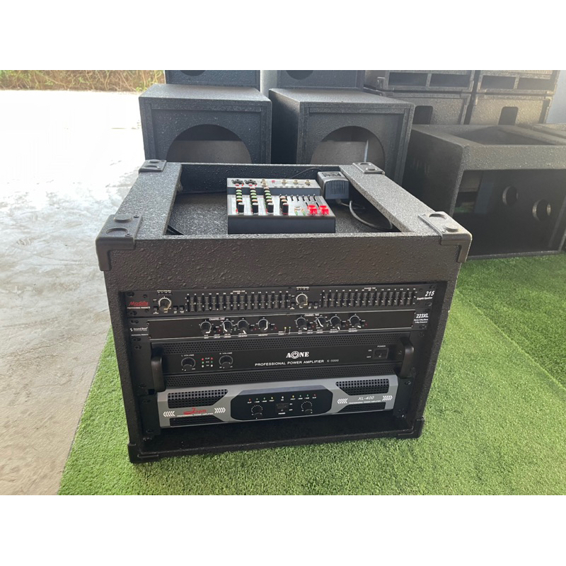 แร็คใส่เครื่องเสียง Rack 6 U ตู้แร็คใส่เครื่องเสียง EQ ครอส ไมค์ลอย ...