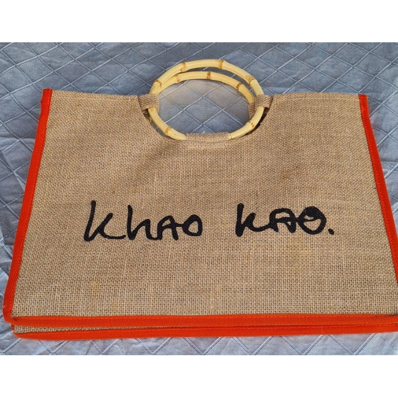 กระเป๋าถือ Khao kao ผ้ากระสอบ ของใหม่ | Shopee Thailand