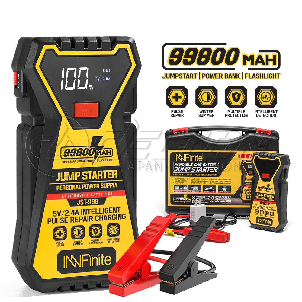 InnFinite 2-in-1 2USB จั้มสตาร์ท & พาวเวอร์แบงค์ 99,800 mAh จั๊มสตาร์ท ...