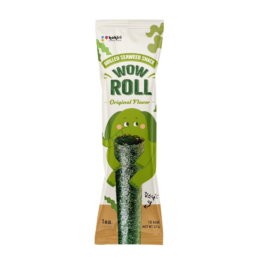 Kokiri Wow Roll สาหร่ายม้วนอบกรอบแบบแพ็คกล่อง ตราโคกิริ (ใน 1 กล่อง มี ...