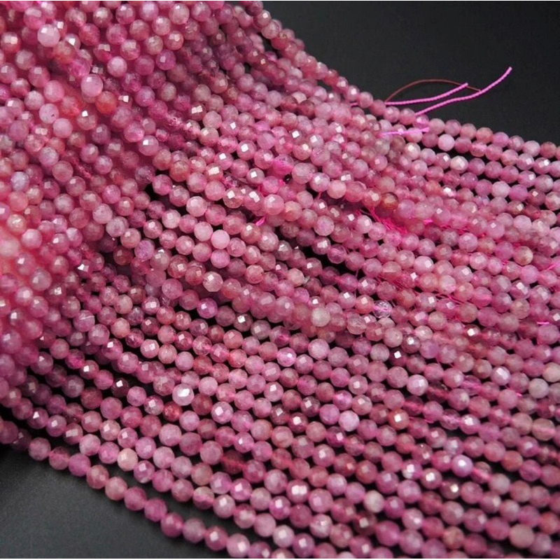 1 ST 15.5cm Long Natural Pink Tourmaline Polished 2mm-3mm/ Top High ...