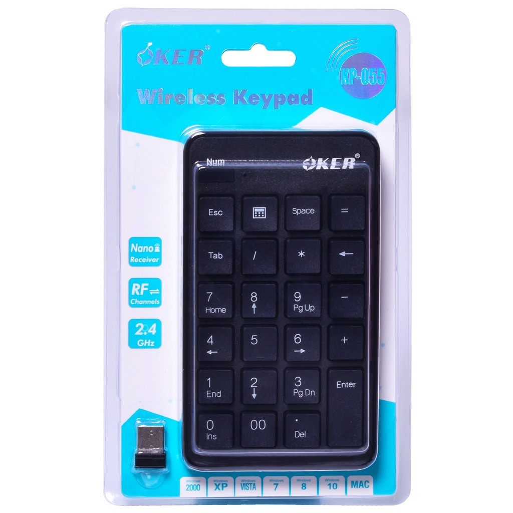 OKER NEW Oker Wirless Numeric KeyPad รุ่น KP-055 คีบอร์ดตัวเลขไร้สาย ...