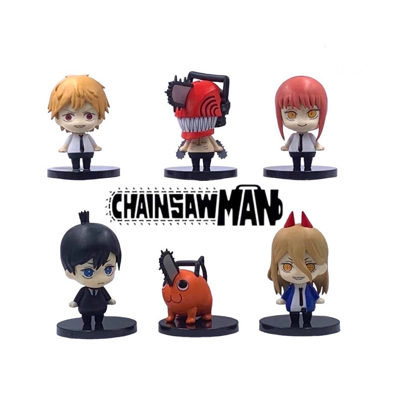 Chainsaw Man mini Q ver. 6 Pcs/Set PVC Figure 5-8 cm | Shopee Thailand