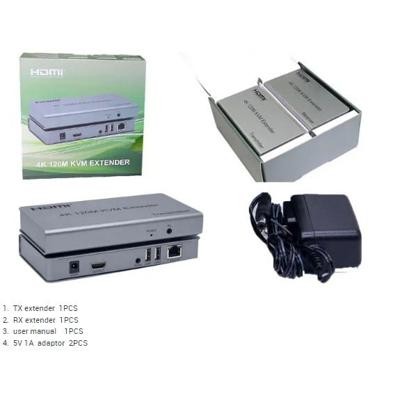 HDMI to lan 120m KVM กล่องแปลงสัญญาณภาพ 4K HDMI extender 120M with IR loop | Shopee Thailand