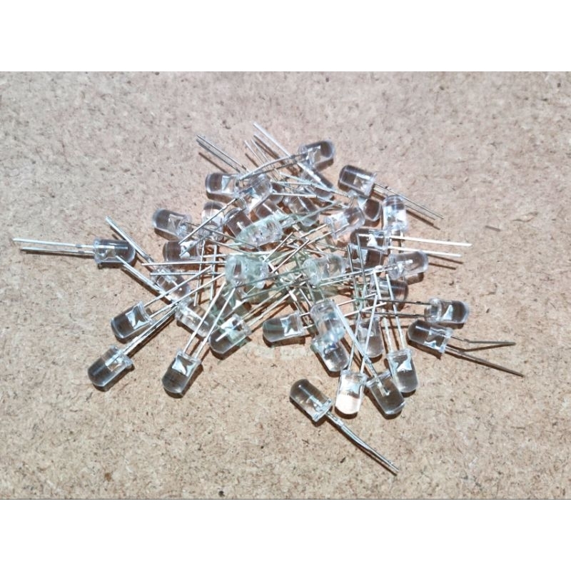 หลอด LED 5mm. super bright แสง Ultra Voilet(UV) (1 ชุด 5 หลอด และ 10 ...