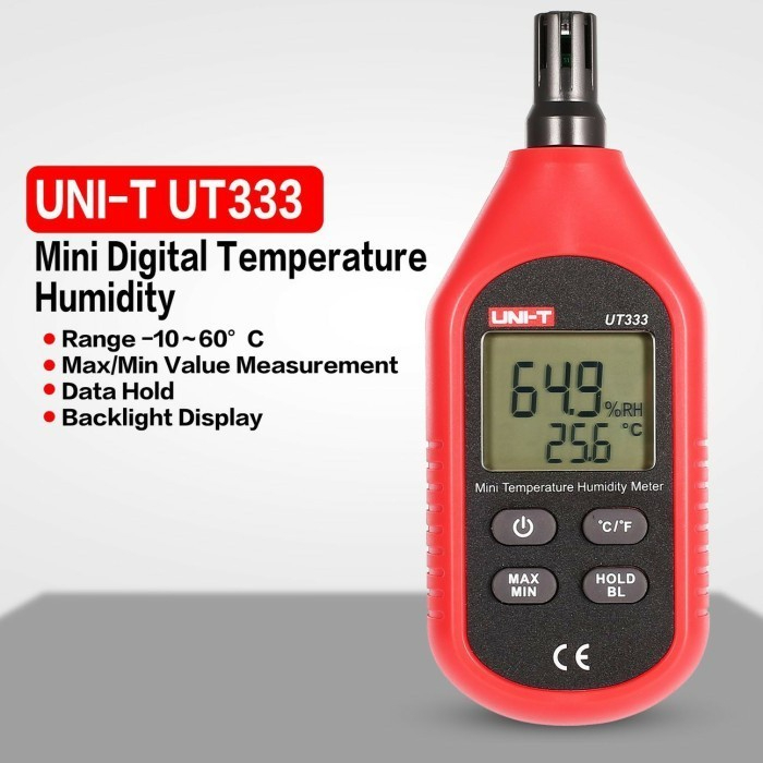 UNI-T UT333 เครื่องวัดความชื้นสัมพันธ์ อุณหภูมิแบบดิจิตอล เครื่องวัด ...