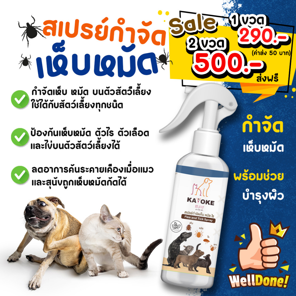 สเปรย์กำจัดเห็บหมัด KAYOKE | Shopee Thailand