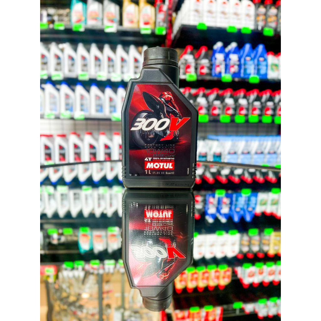 น้ำมันเครื่อง 4T MOTUL 300V FL ROAD RACING 100%Synthe 10W-40 (รหัส 104119) | Shopee Thailand