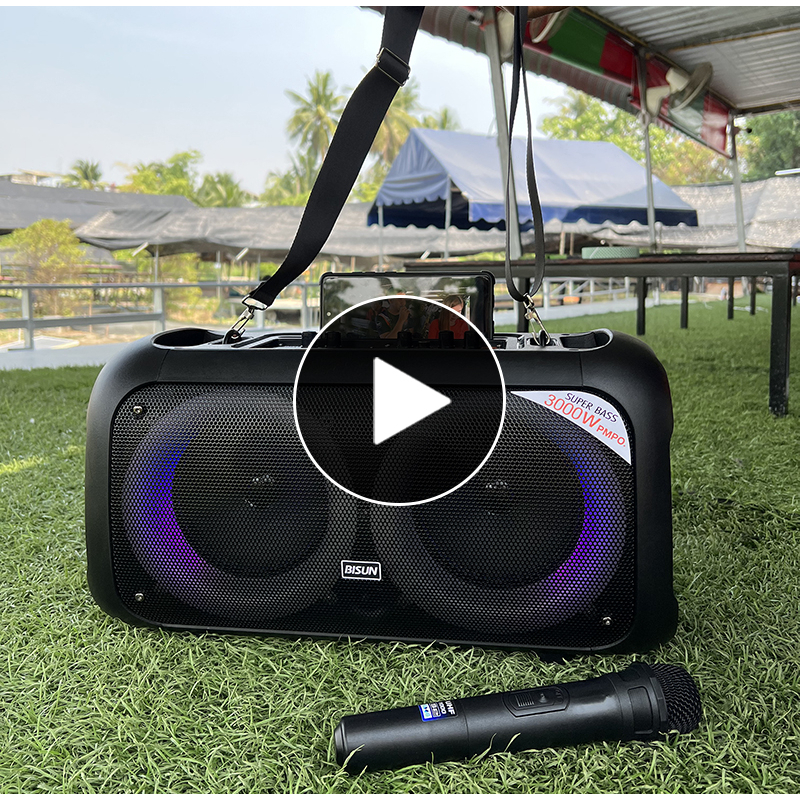 ลำโพง BISUN SUPER BASS ลำโพงบลูทูธ ลำโพง แถมไมค์ลอย 1 ตัว | Shopee Thailand