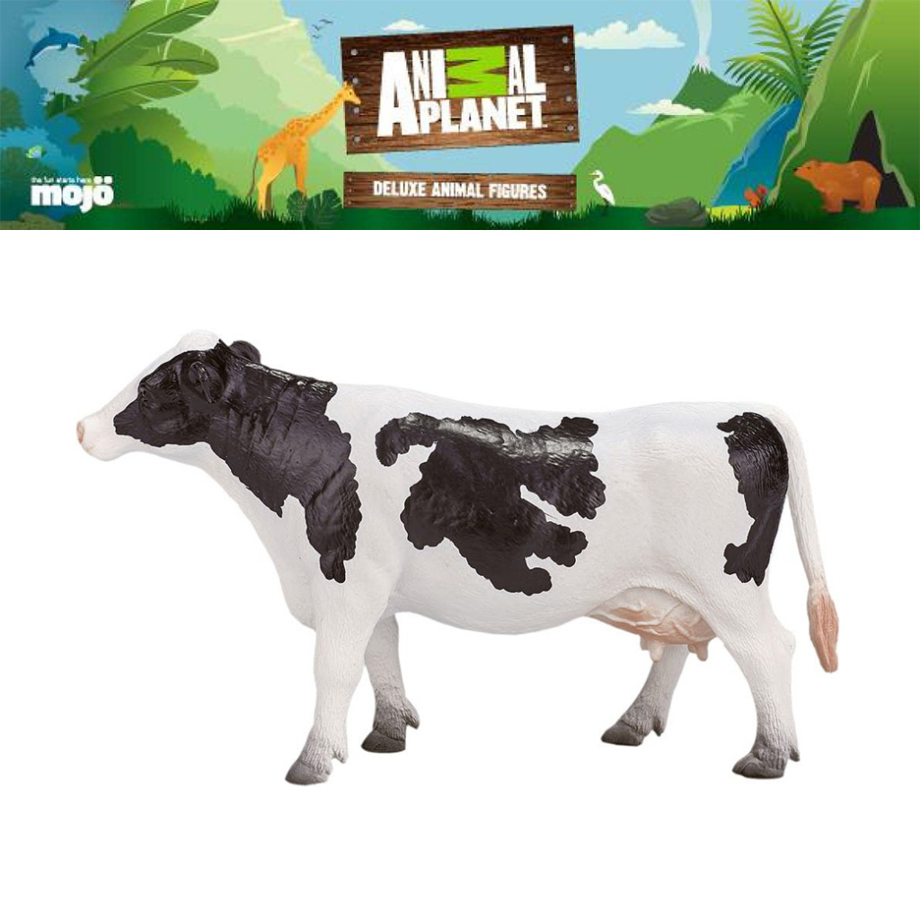 Figure Mojo โมเดล ของเล่นเด็ก Animal Planet Model 387062P Holstein Cow ...