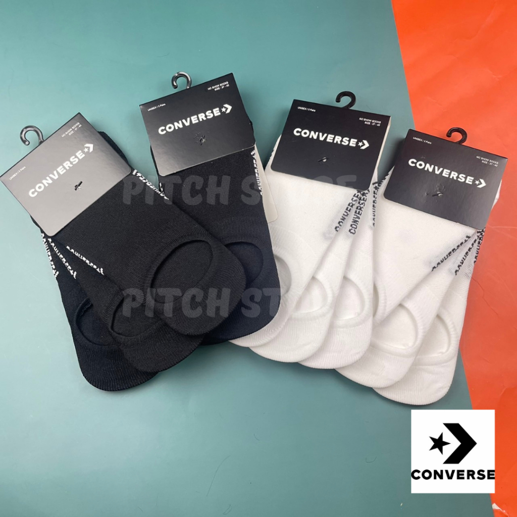 ถุงเท้าข้อเว้า converse รุ่น NO SHOW SOCK 3 คู่ต่อแพค (0778) | Shopee ...