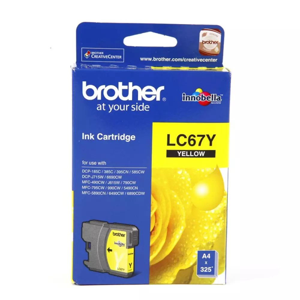 Brother LC-67Y Yellow ตลับหมึกอิงค์เจ็ท สีเหลือง ของแท้ | Shopee Thailand