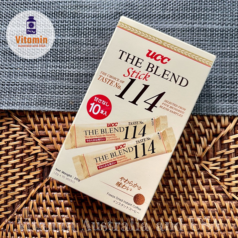 UCC 114 117 The blend coffee stick กาแฟสำเร็จรูปแบบซอง ยูซีซี 10ซองต่อ1กล่อง | Shopee Thailand