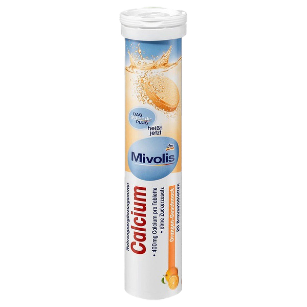 Mivolis แคลเซียมเม็ดฟู่ 20 ชิ้น Milvois Calcium Effervescent Tablets ...