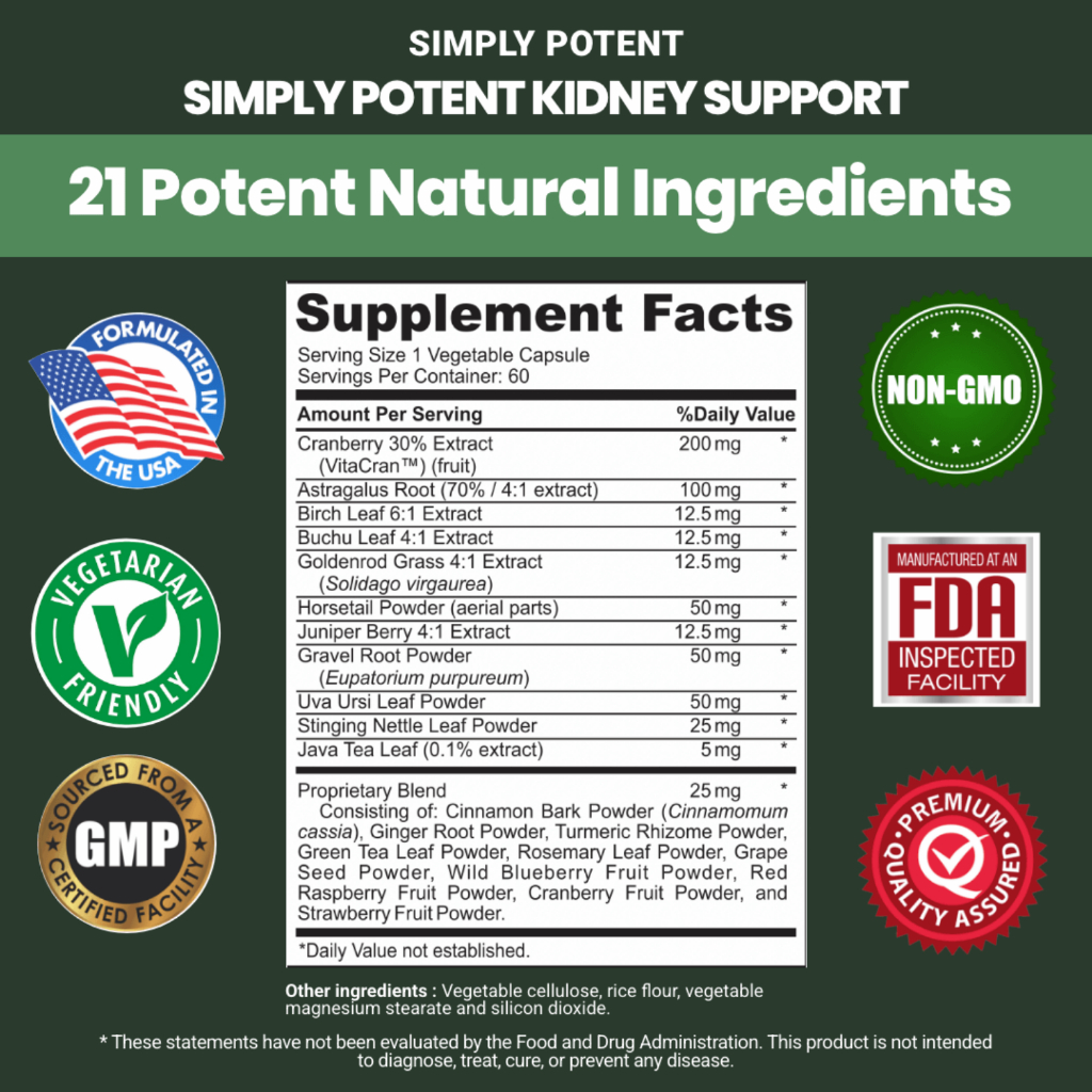 บำรุงการทำงานของระบบไต ทางเดินปัสสาวะ !! Simply Potent Kidney Support ...