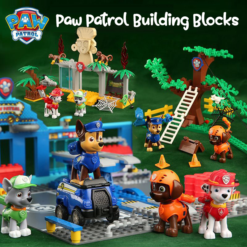 ชุดตัวต่อ *กล่องบรรจุบุบ* Paw Patrol Building Blocks บล็อคตัวต่อ เลโก้ ...