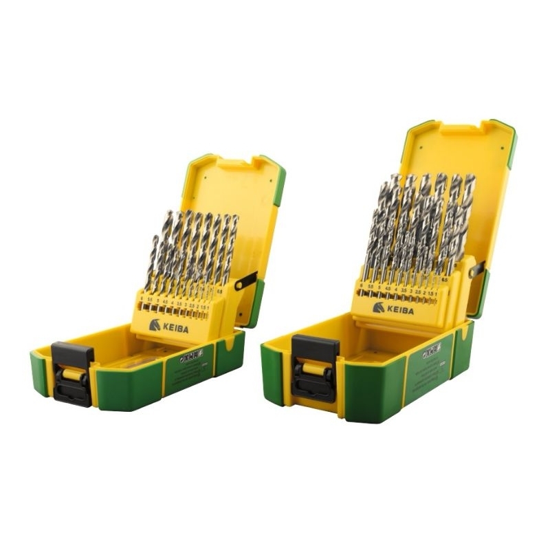 KEIBA KE-2503002 HAKPB221 21 ตัว ดอกสว่านเจาะเหล็ก HSS สีขาว กล่องพลาสติกชุด 21 ตัว 1/16 - 3/8 ...