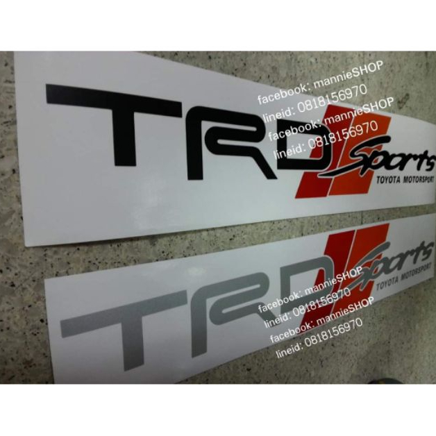 สติ๊กเกอร์งานตัดคอม TRD Sports TOYOTA MOTORSPORT ขนาด 6.5×38 ซม ติดรถ ...