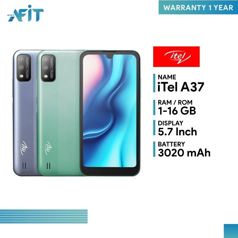 Itel A37 (1+16GB) มือถือจอ 5.7 นิ้ว แบตเตอรี่ 3020 mAh กล้องออโต้โฟกัส ...