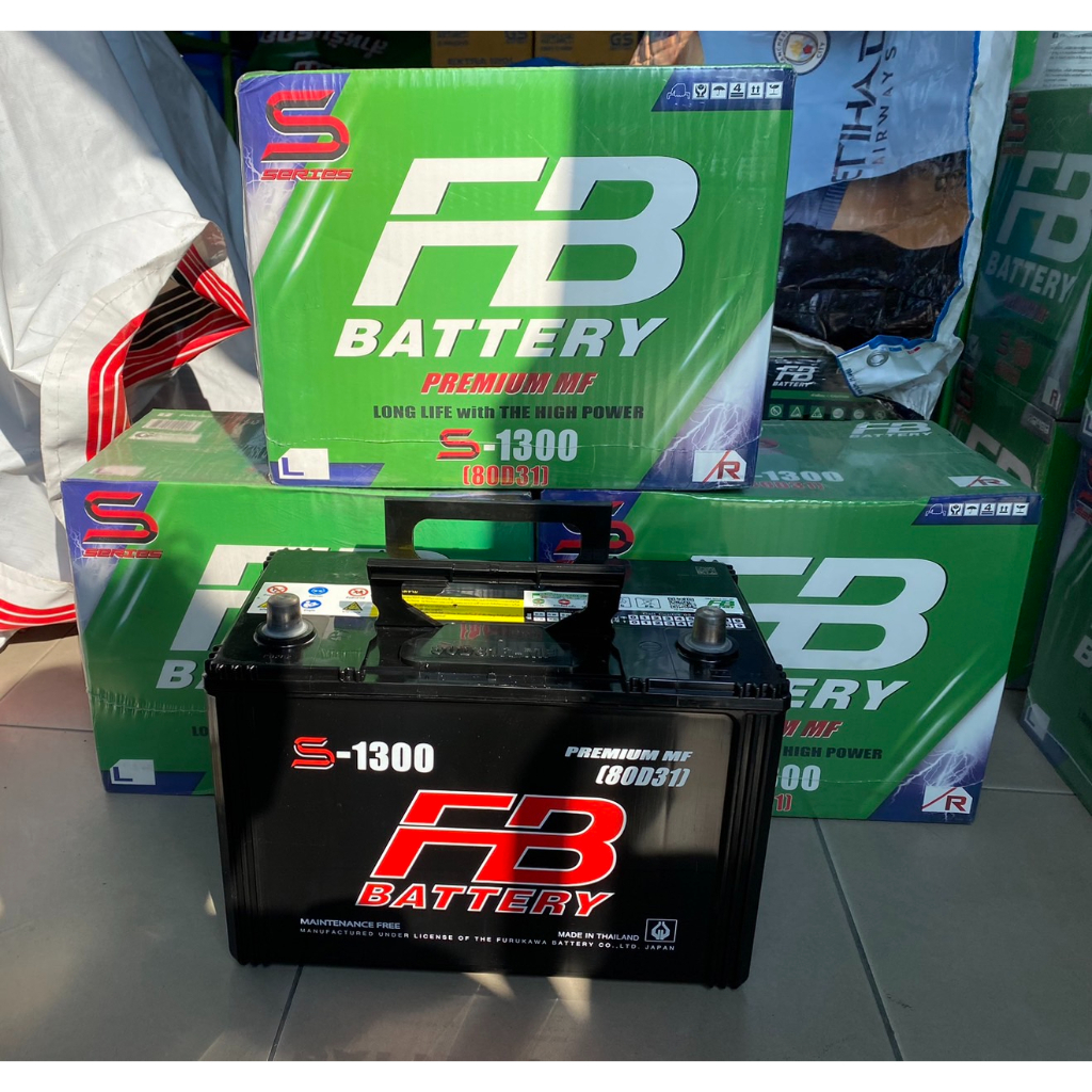 แบตเตอรี่ FB S-1300 (80D31) แบตเตอรี่กึ่งแห้ง แบตพร้อมใช้ | Shopee Thailand