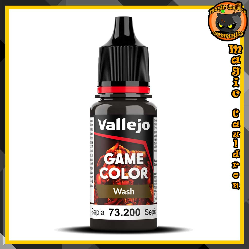 Sepia Wash 18ml. New Vallejo Game Color Wash สีอะคริลิคสูตรน้ำ | Shopee ...