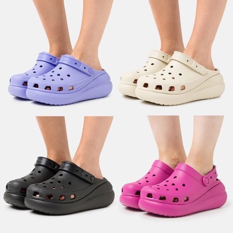 CROCS ⚠️☑️ Classic Crush Clog🏅🌈 W5-9 พร้อมส่ง**ไม่ต้องรอ‼️ รุ่นใหม่เสริมส้น 2.4นิ้ว🧀💯 | Shopee ...