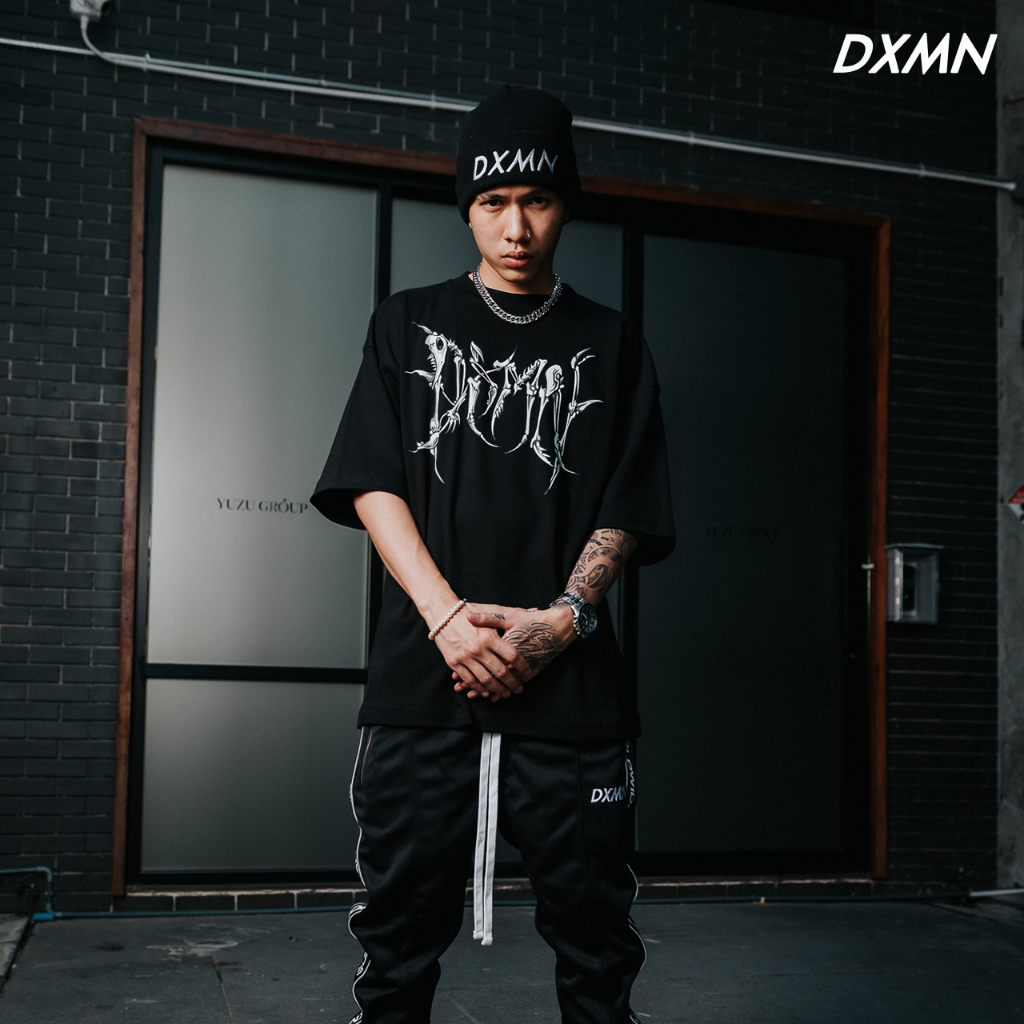 DXMN Clothing "DXMN HARD SPINE" Oversized Tee (Black) | Shopee Thailand