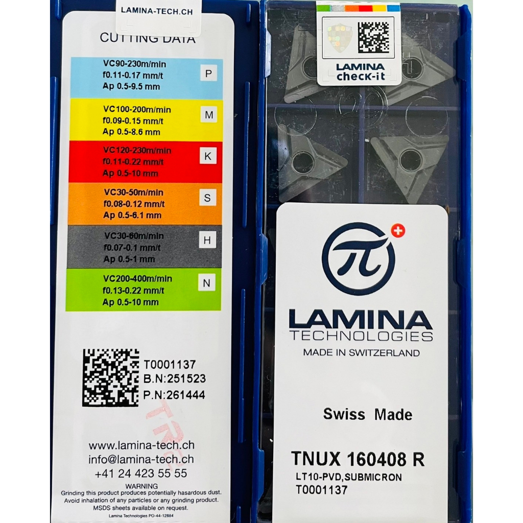 เม็ดมีด Inserts LAMINA TNUX16 เม็ด2หน้า | Shopee Thailand