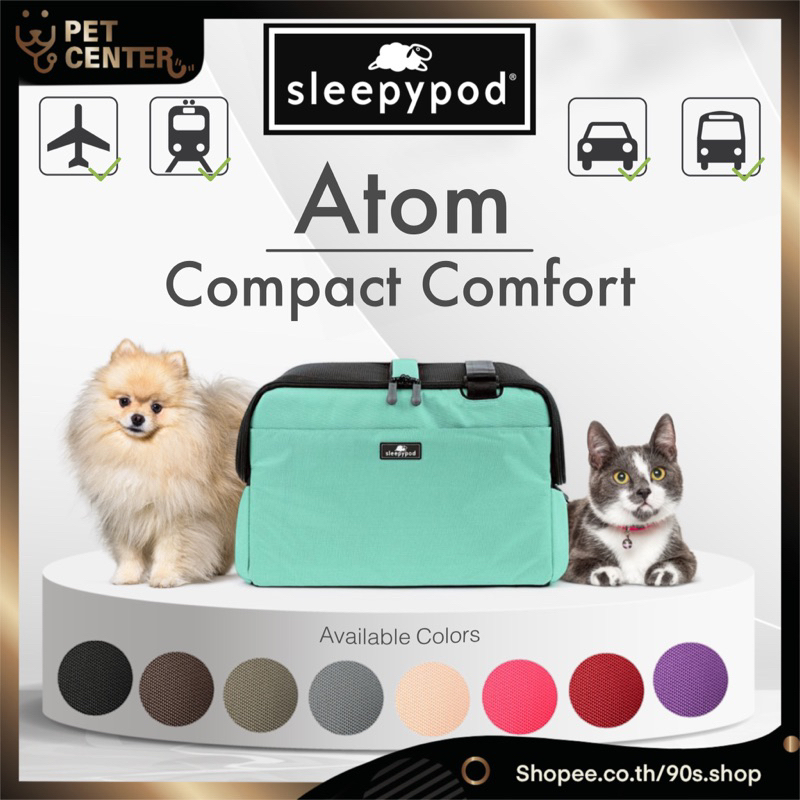Sleepypod - Atom COMPACT COMFORT กระเป๋าเดินทางสุนัขและแมว กระเป๋าสุนัข ...