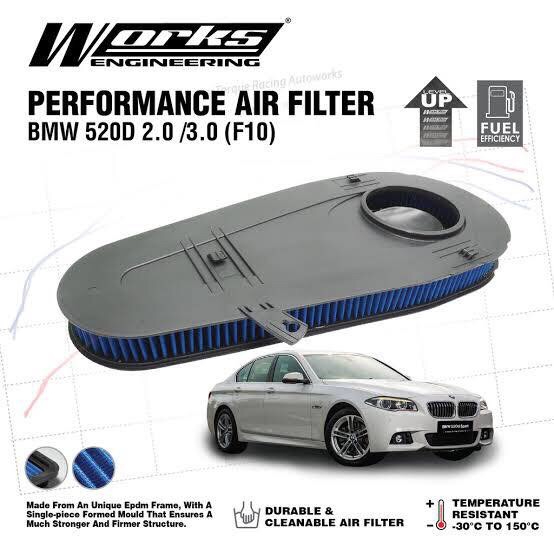 Works Air Filter BMW 520D , 5/7 Series F10/F11 กรองอากาศแบบล้างทำความ ...