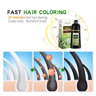 Carthaea Herbal Hair Dye Shampoo แชมพูเปลี่ยนสีผม [500ml.] [1 ขวด] คาร์ ...
