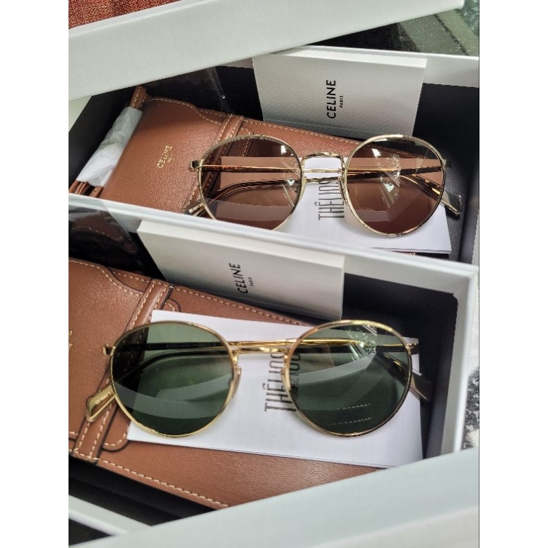 [Hawk.Lens]แว่นกันแดดCELINE ของแท้ พร้อมกระเป๋าสีน้ำตาล | Shopee Thailand