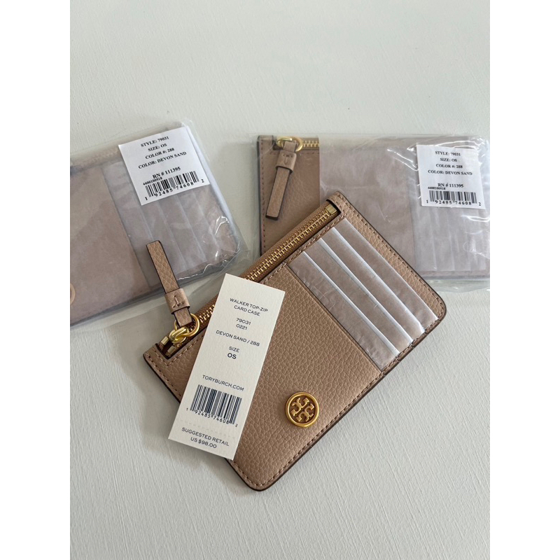 TORY WALKER TOP-ZIP CARD CASE | Shopee Thailand