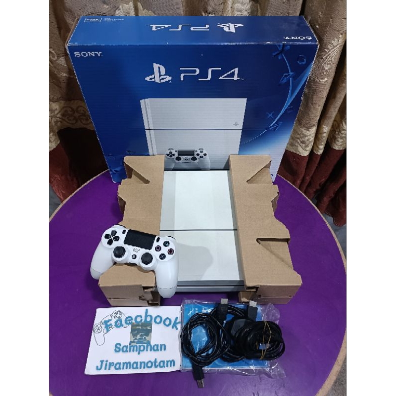 Ps4 cuh1206A ความจุ 500 GB FW ล่าสุด สีขาวครบกล่อง (มือ 2) | Shopee Thailand