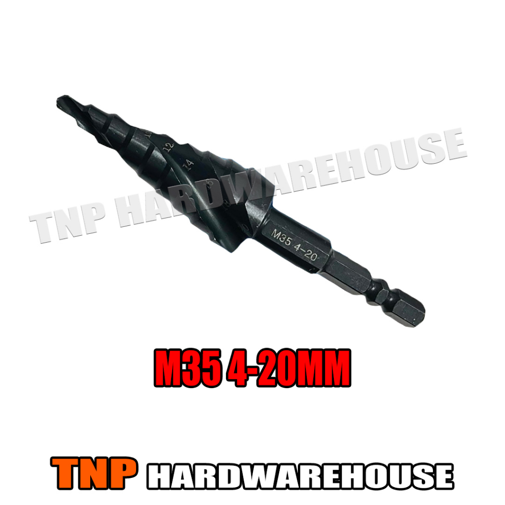 ดอกเจดีย์ ดอกสว่านเหล็กทรงกรวย ก้านHEX STEP DRILL TNP เจาะขยาย คว้านรู ...