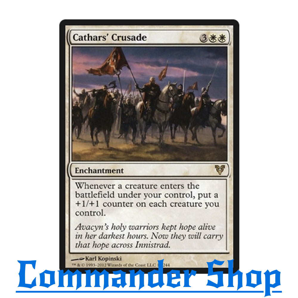 Cathars' Crusade (Enchantment) White Mv5 การ์ด Magic The Gathering (MTG ...