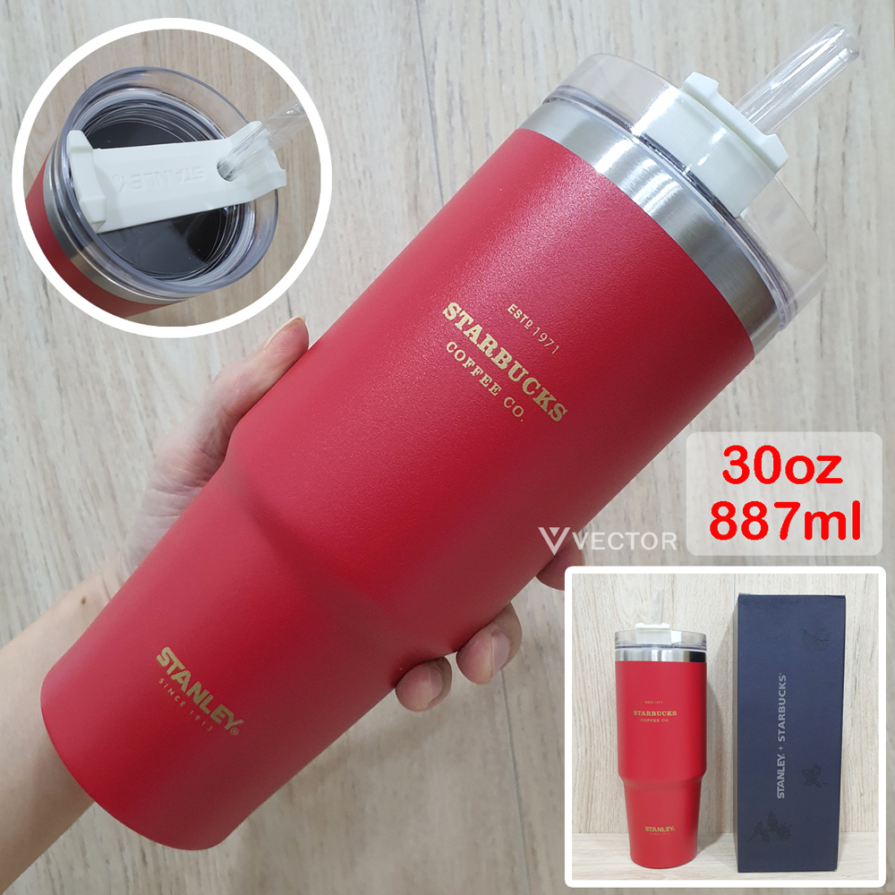 แก้วน้ำ กระติกน้ำ 20oz/600ml 30oz/900ml สแตนเลส304 แถมหลอด เก็บร้อน-เย็น พร้อมฝา STAR Tumbler ...