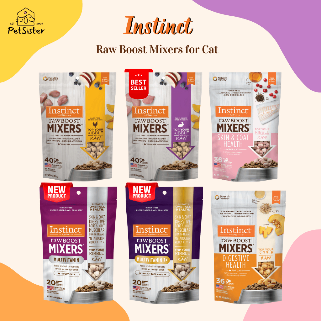 🐱Instinct Freeze Dried Raw Boost Mixer Topper Cat Food 170g อาหารน้อง ...