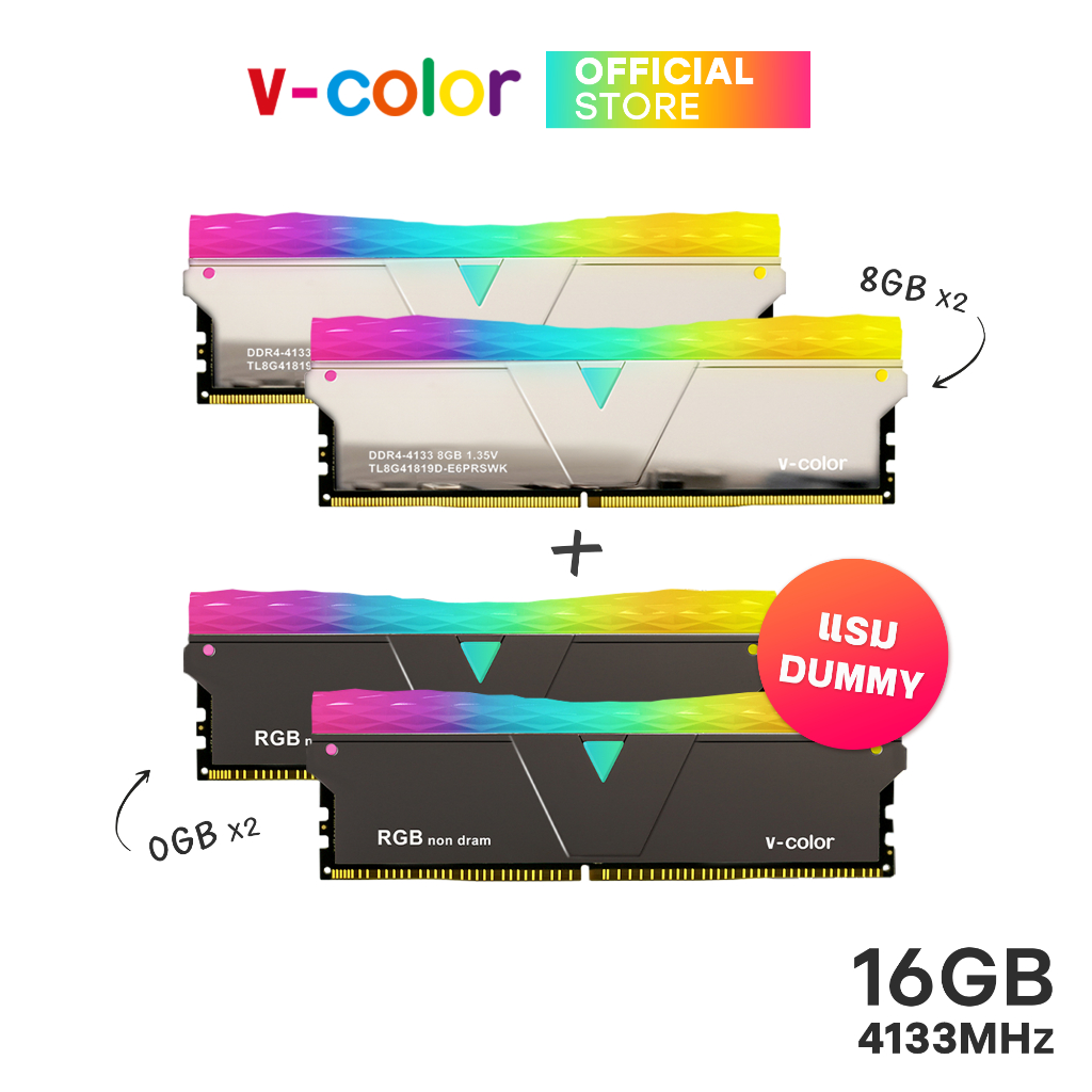 v-color RAM PC SCC Prism Pro RGB 16GB (8GBx2+0GBx2) DDR4 Bus 4133MHz ...