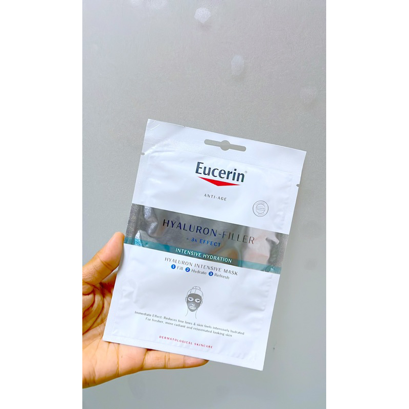 แผ่นมาส์กหน้า ลดริ้วรอย Eucerin HYALURON [3X]+ FILLER Intensive Mask ...