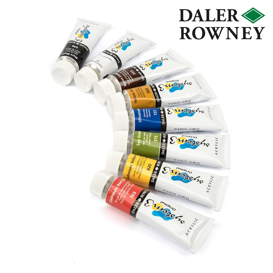 สีอะคริลิค Daler Rowney System 3 Acrylic Painting Colour หลอด 75ml สีเด ...