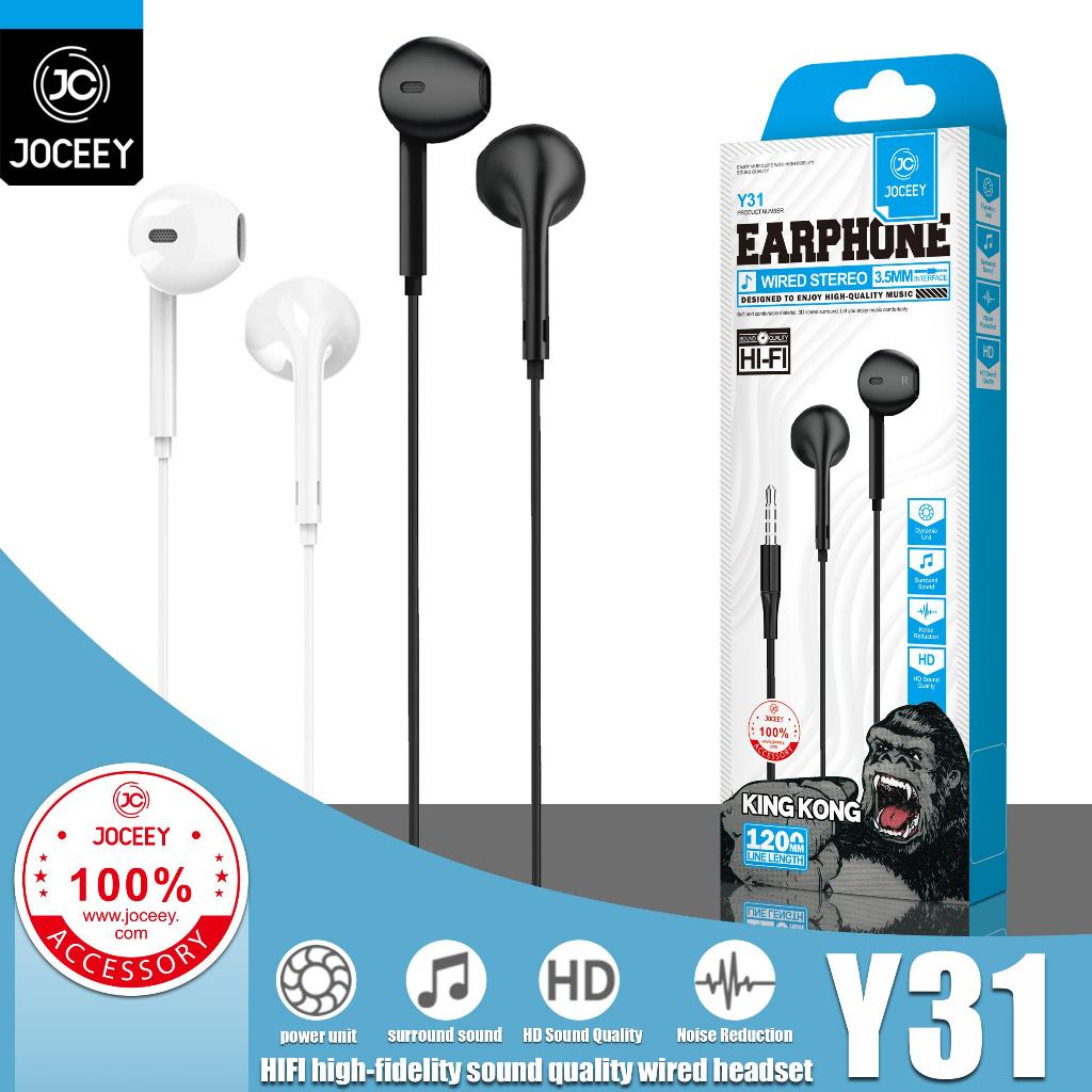 joceey Y30 31 32 สายหูฟังสเตอริโอพร้อมอินเทอร์เฟซ 3.5 เหมาะสำหรับ: VIVO ...