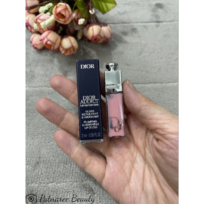 Dior ป้ายไทย Addict Lip Maximizer Gloss Repulpant & Hydratant #001 Pink 2ml | Shopee Thailand