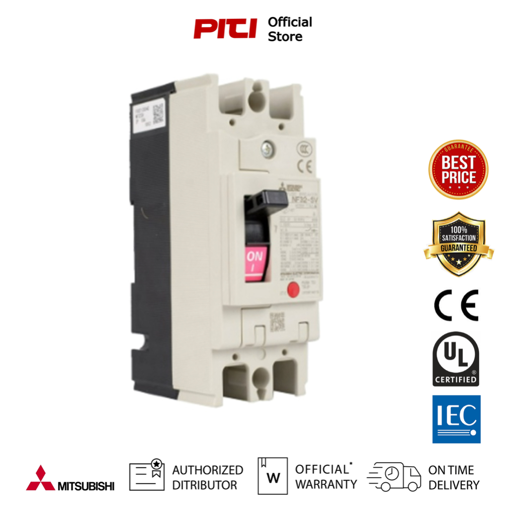 Mitsubishi NF32 SV 2P 4A Molded Case Circuit Breaker (MCCB) เบรกเกอร์ ...