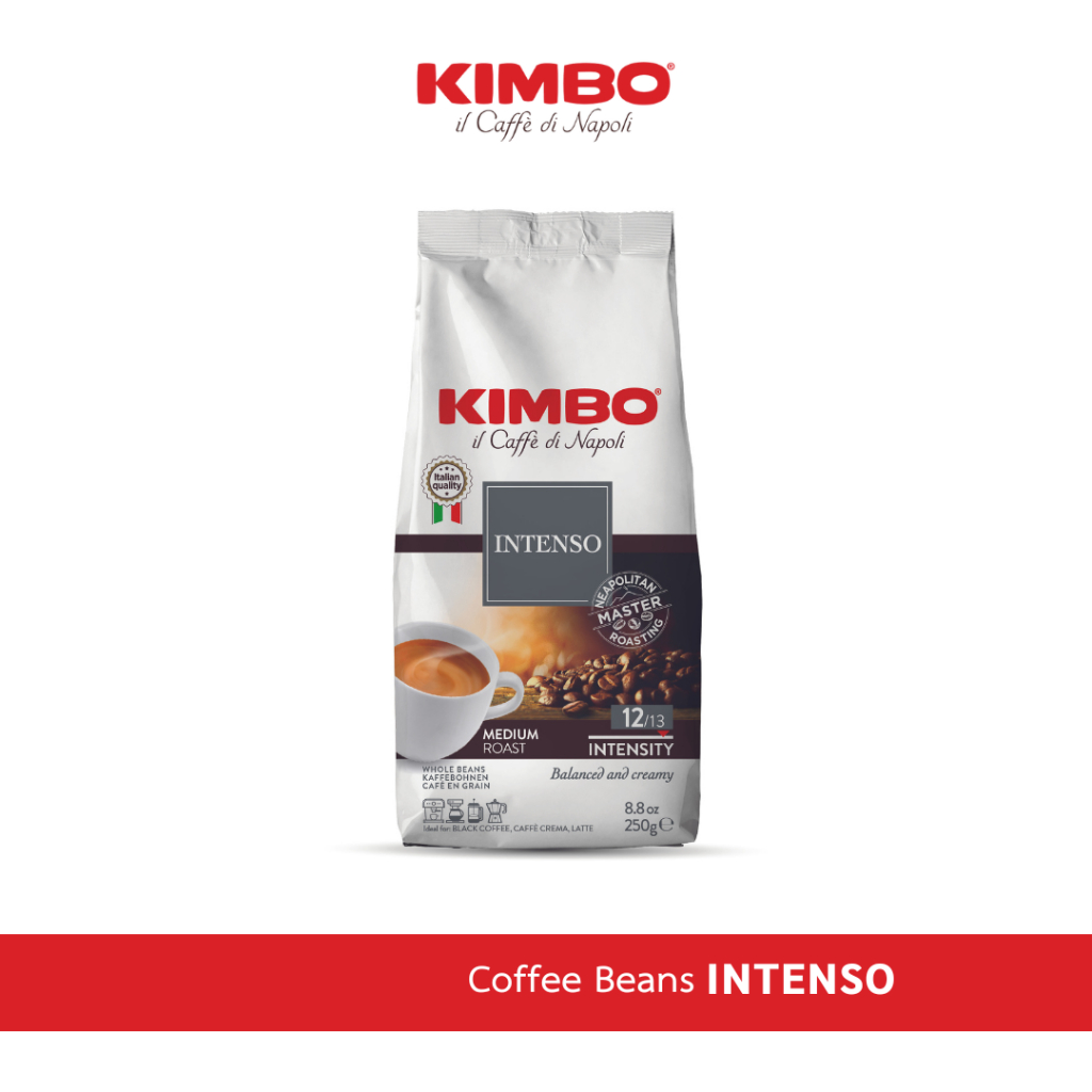 Kimbo Roast Beans INTENSO (เมล็ดกาเเฟเเท้คั่ว) Kimbo อินเทนโซ 250 g ...