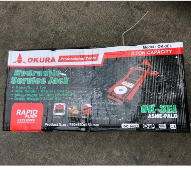 OKURA แม่แรง3ตันโหลดเตี้ย 2สูบ รุ่นOK-3EL แม่แรงตะเข้3ตัน แม่แรง | Shopee Thailand