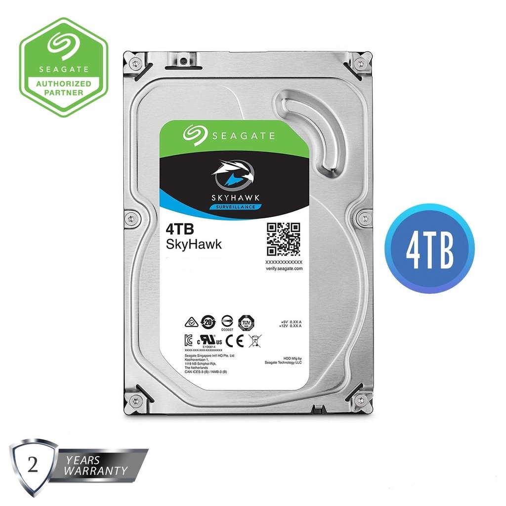 4TB HDD (ฮาร์ดดิสก์) SEAGATE SKYHAWK SATA3 (ST4000VX016) Warranty 3 - Y ...