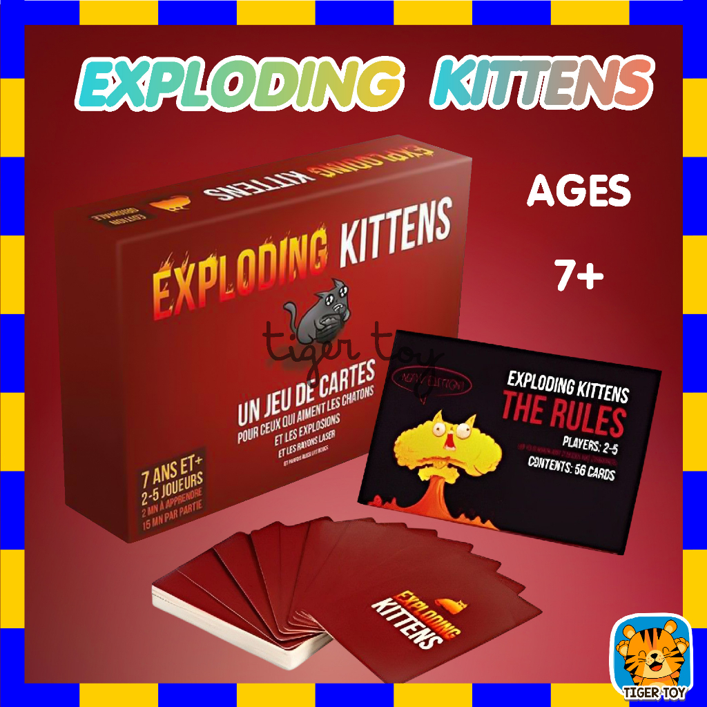 การ์ดเกม EXPLODING KITTENS บอร์ดเกม เกมแมวระเบิด เกมเหมียวระเบิด | Shopee Thailand